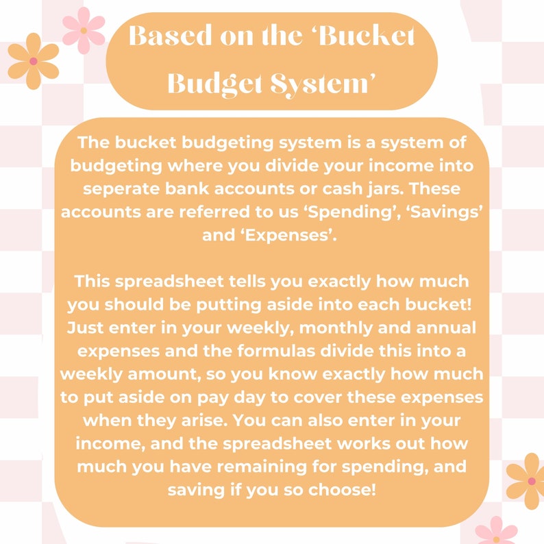 Digital Bucket Budget Planner - by Savvy Sheets Boutique - Etsy Australia