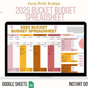 2025 Bucket Budget Spreadsheet - Etsy
