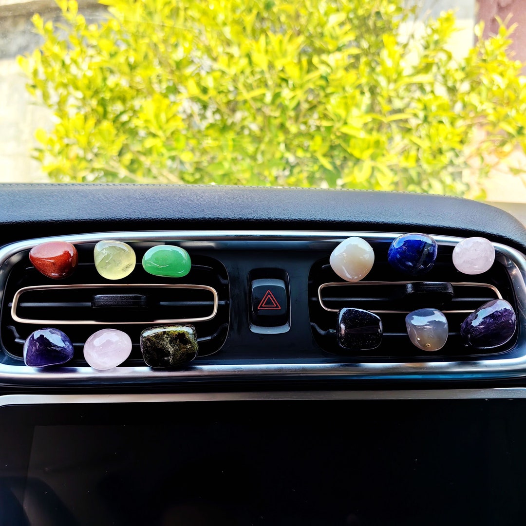 Crystal Car Vent Clips Crystal Stone Car Outlet Decoration, Natural ...