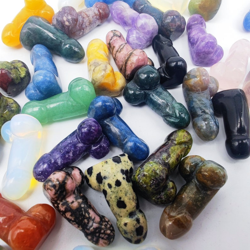 15pcs Crystal Penis/carving Crystal Gemstone Reiki Mineral | Etsy