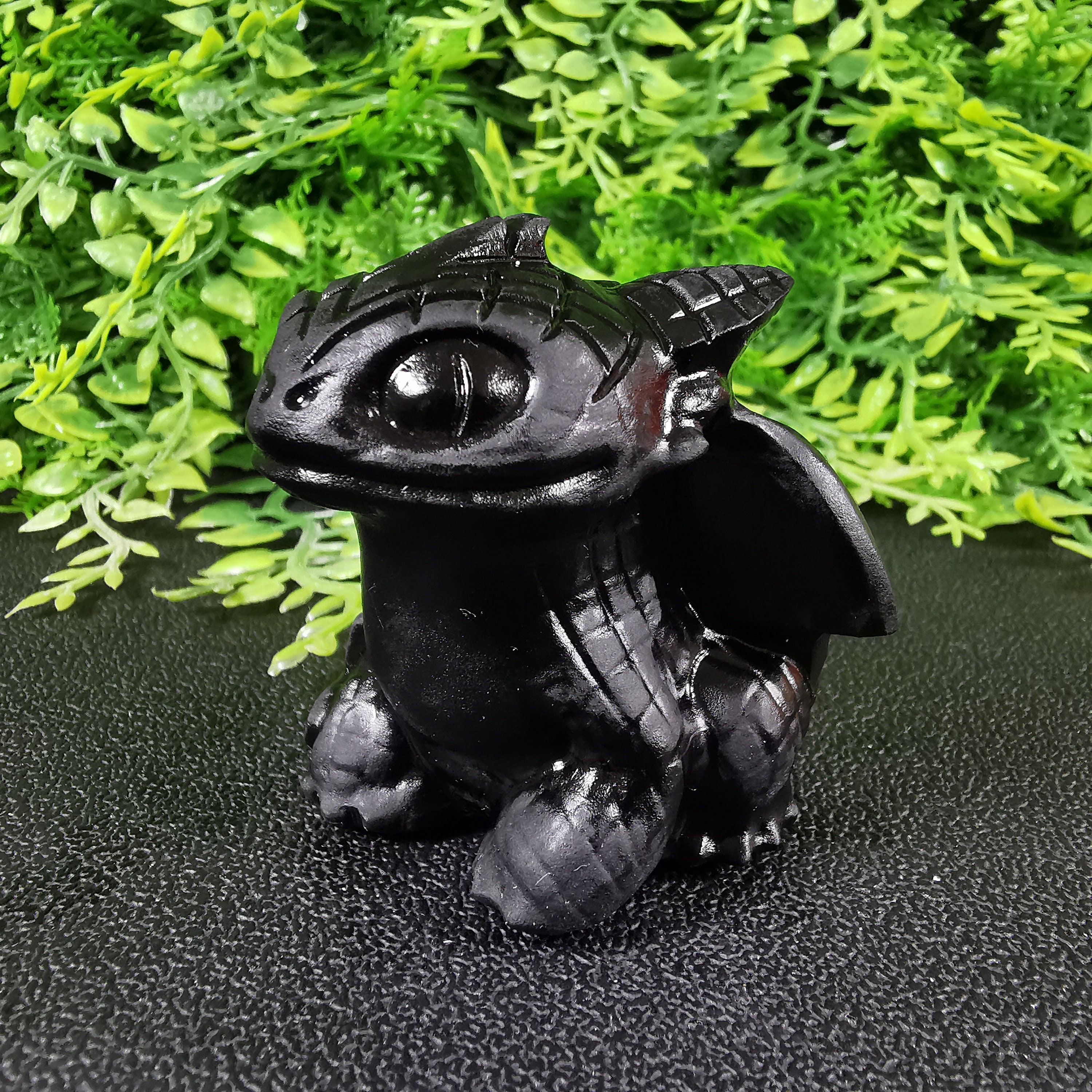 Toothless Obsidian Carved Crystal Dragon Cartoon Characters - Etsy Canada