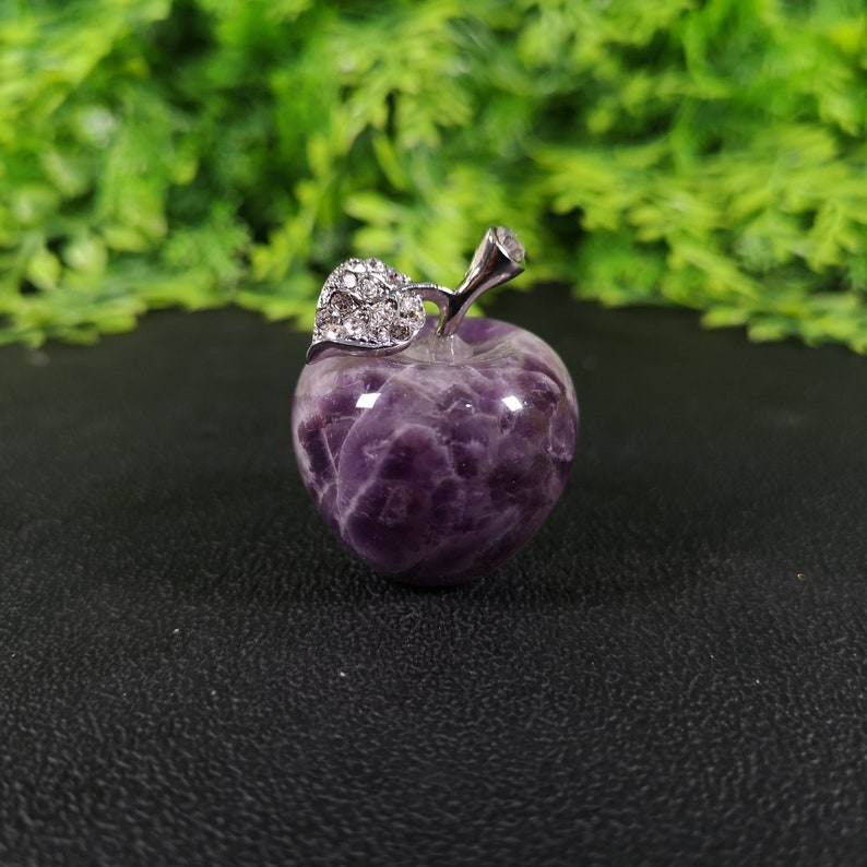 Christmas Apple Natural Rose Quartz Crystal Carved Apple Reiki - Etsy