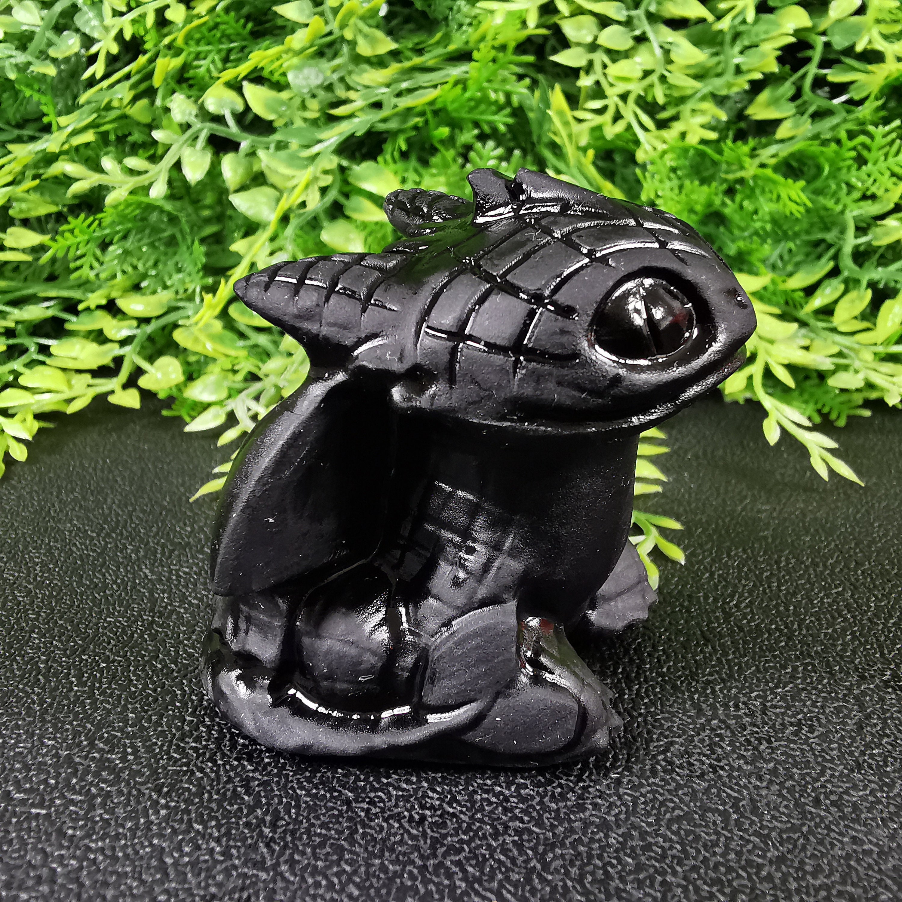 Toothless Obsidian Carved Crystal Dragon Cartoon Characters - Etsy Canada
