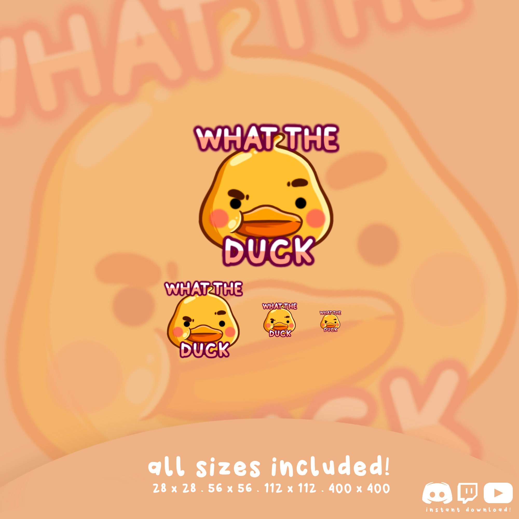 Duck Emote High Quality What the Duck Twitch Discord Youtube Directly ...