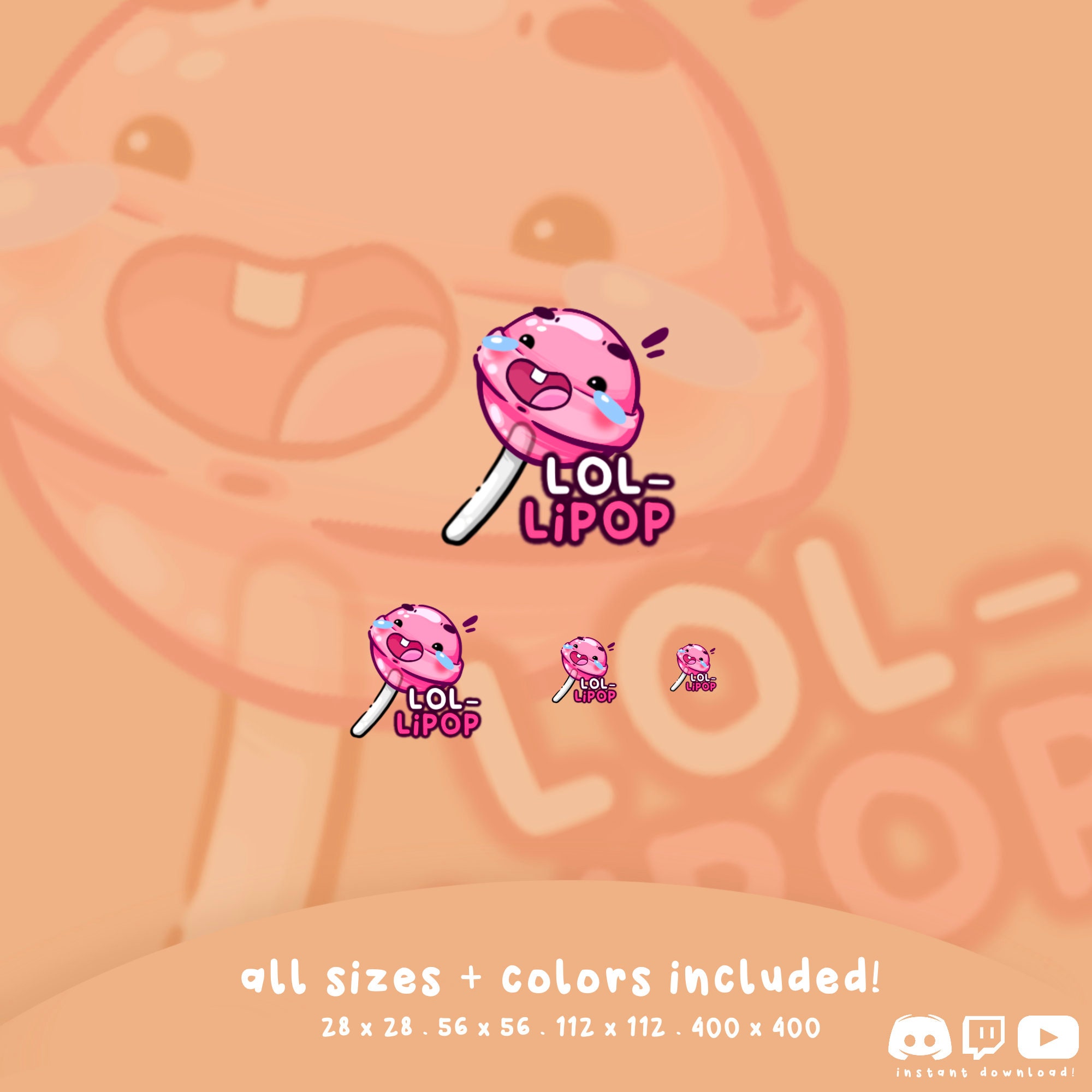 LOL Emote High-quality Lollipop Twitch Discord Youtube - Etsy UK