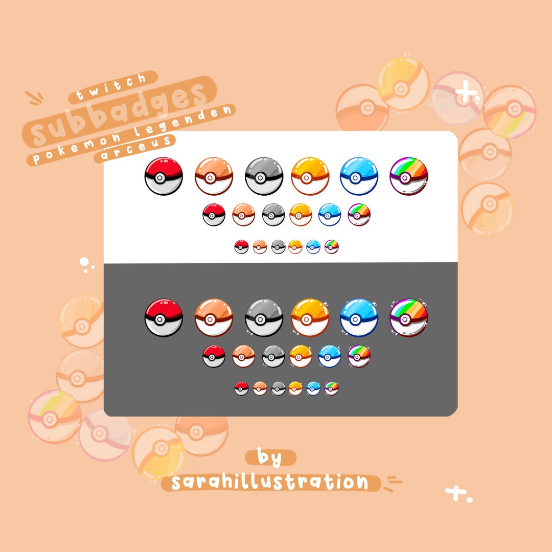 POKEBALL Pokemon Legends Arceus Sub Badges for Directly - Etsy