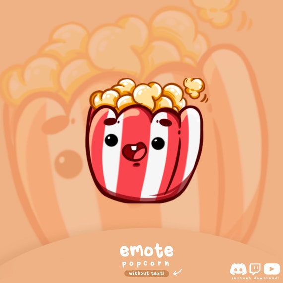 Popcorn Emote High Quality What's Poppin' Twitch - Etsy