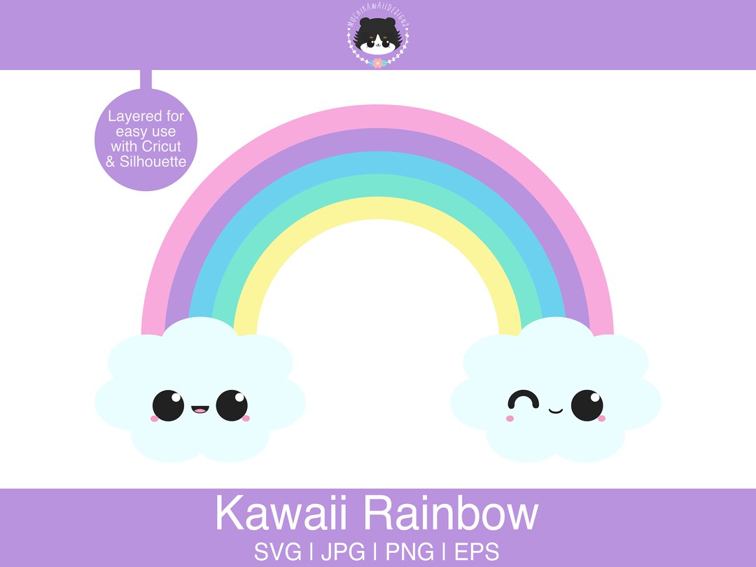 Rainbow SVG - Layered for Easy Use | Cute Rainbow Svg, Eps, Jpg, Png ...