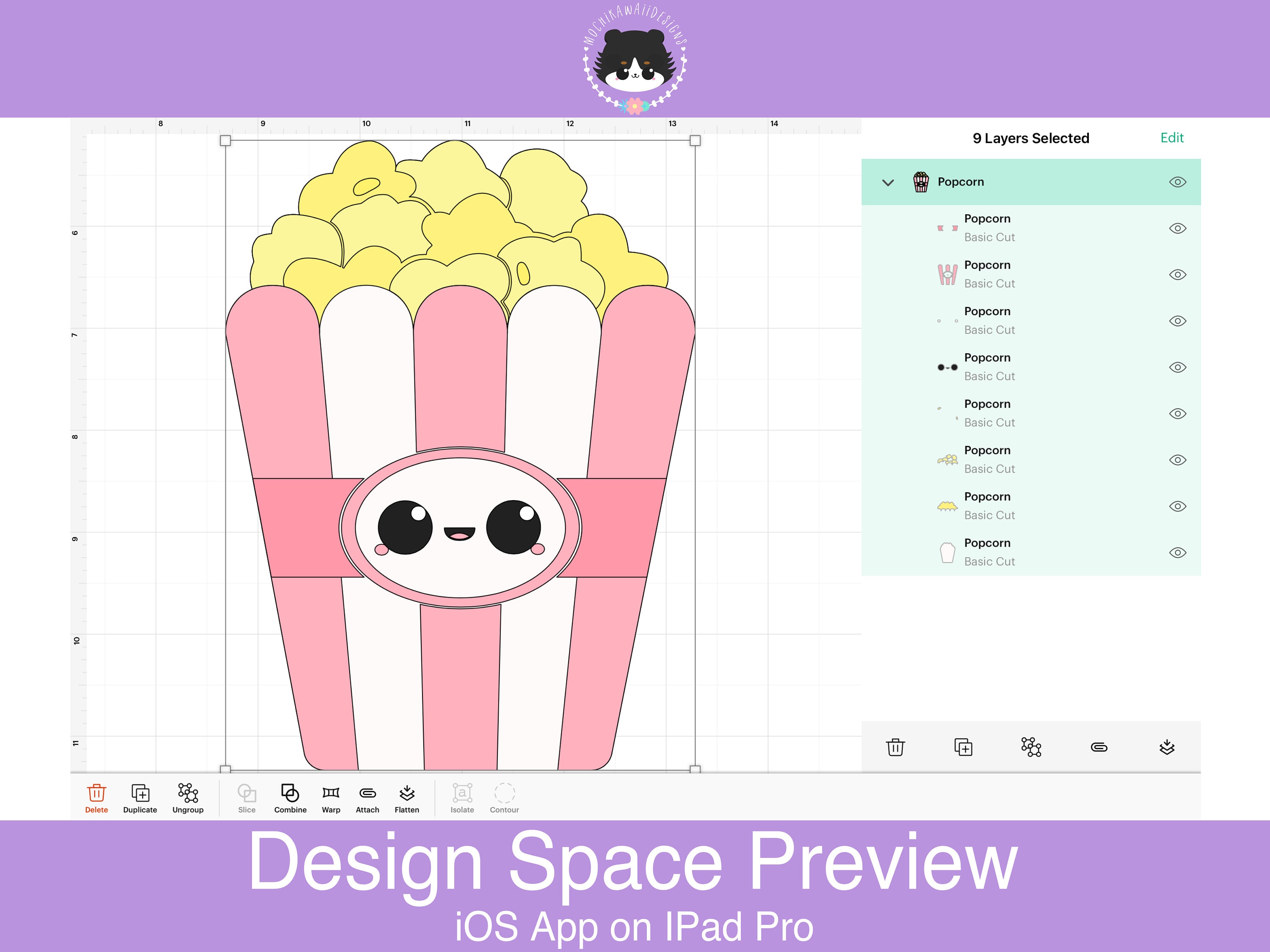 Popcorn SVG | Cartoon Popcorn SVG Files- Layered for Easy Use | Svg ...