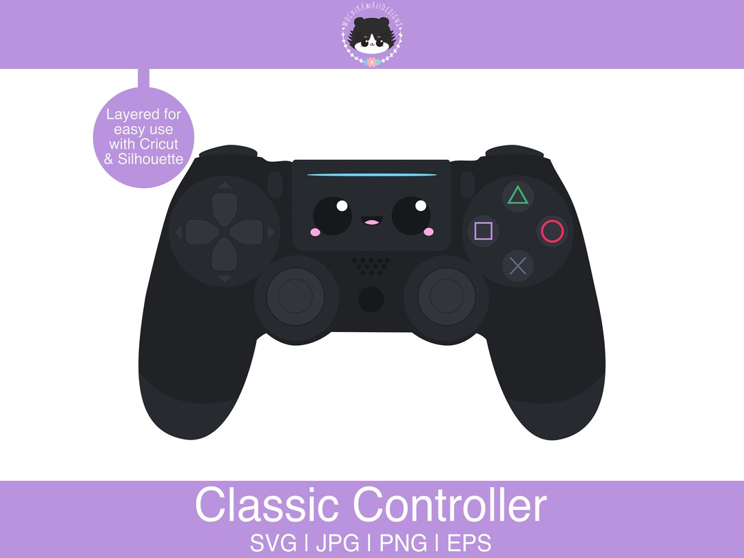 Kawaii Classic Controller SVG - Layered for Easy Use | Cute Gaming Svg ...