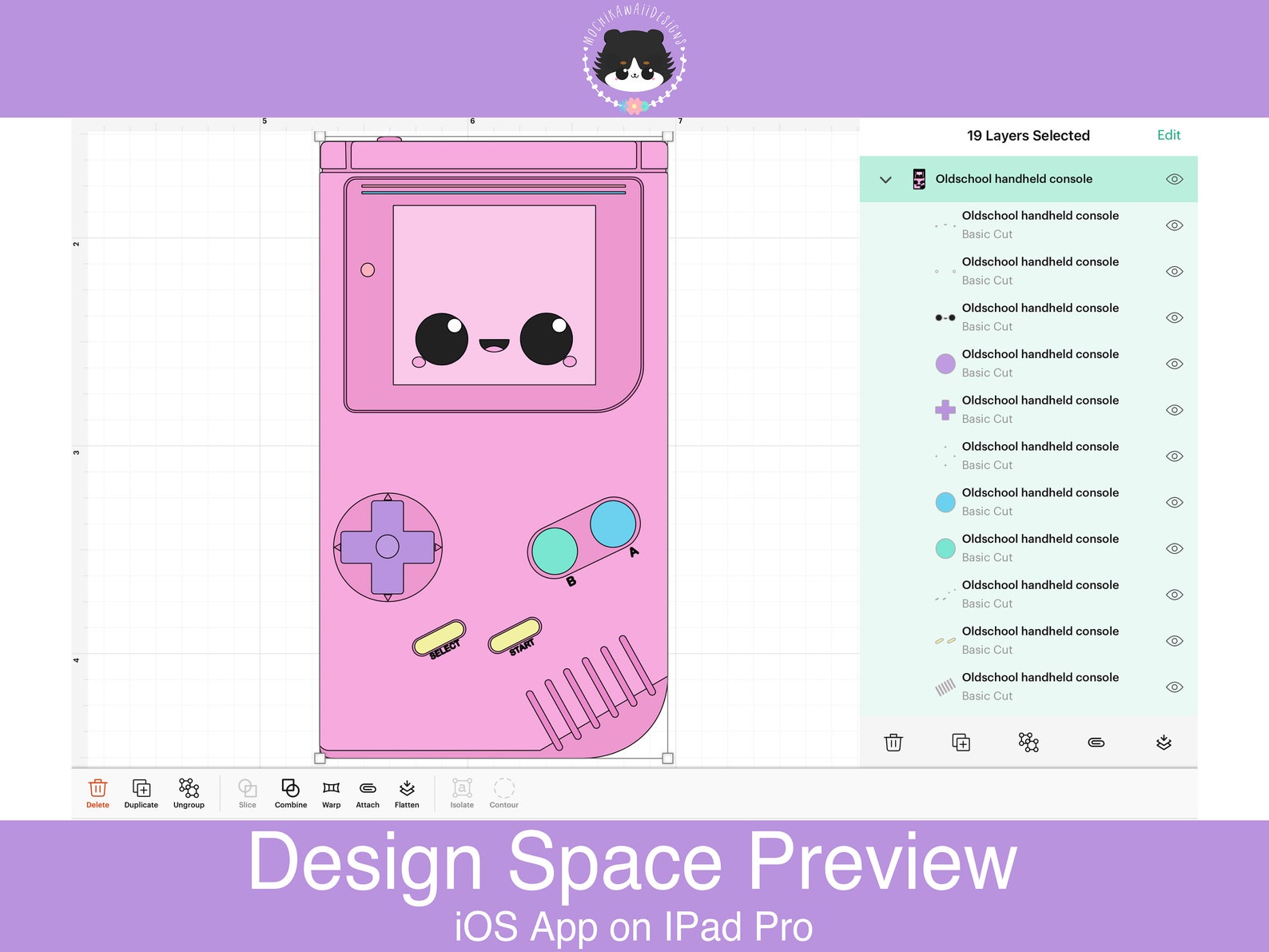 Kawaii Oldschool Handheld Console SVG - Layered for Easy Use | Retro ...