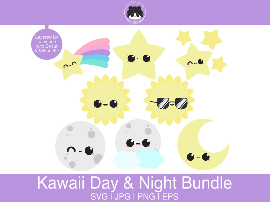 Day & Night SVG Bundle - Weather Svg Layered for Easy Use | Svg, Eps ...