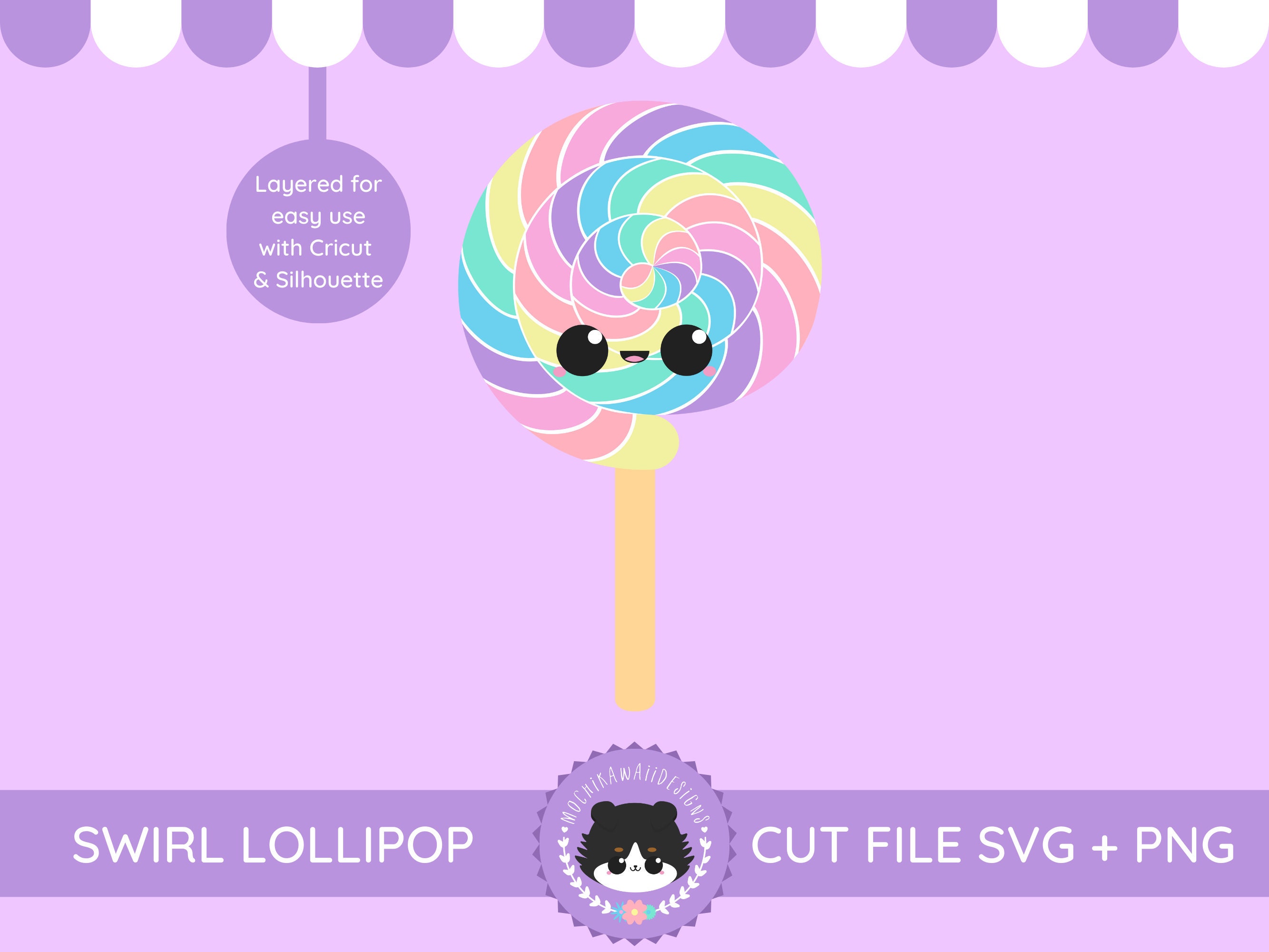 Pastel Swirl Lollipop SVG | Lollipop Svg - Layered for Easy Use | SVG ...