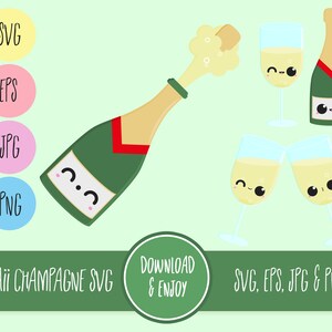 Champagne SVG Bundle | Champagne SVG - Layered for Easy Use | Svg, Eps ...
