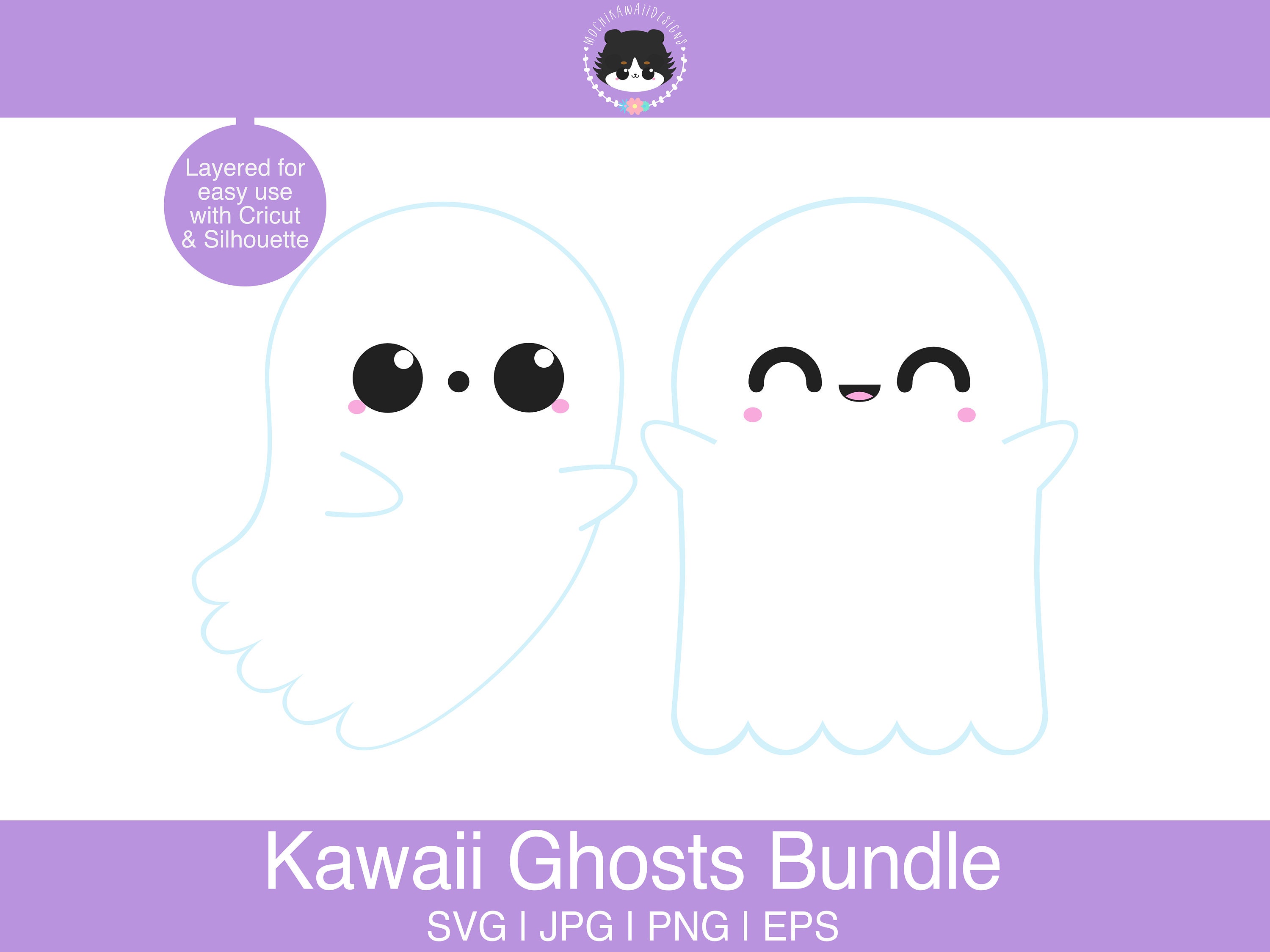 Ghost SVG Halloween Ghosts SVG Layered & Easy Use Svg, Eps, Jpg, Png ...