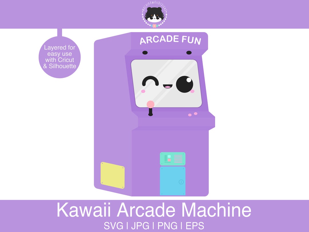 Kawaii Arcade Machine SVG - Layered for Easy Use | Retro Game Svg, Eps ...