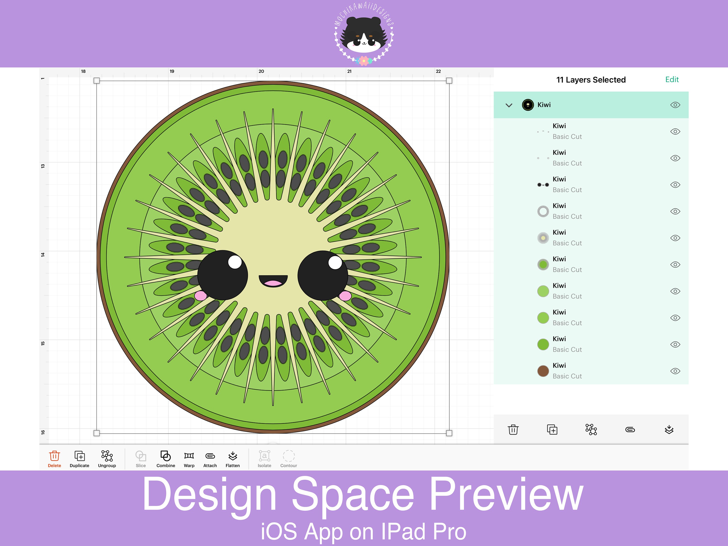 Kiwi SVG & Kiwi Slice SVG | Kawaii Bundle Svg - Layered for Easy Use ...