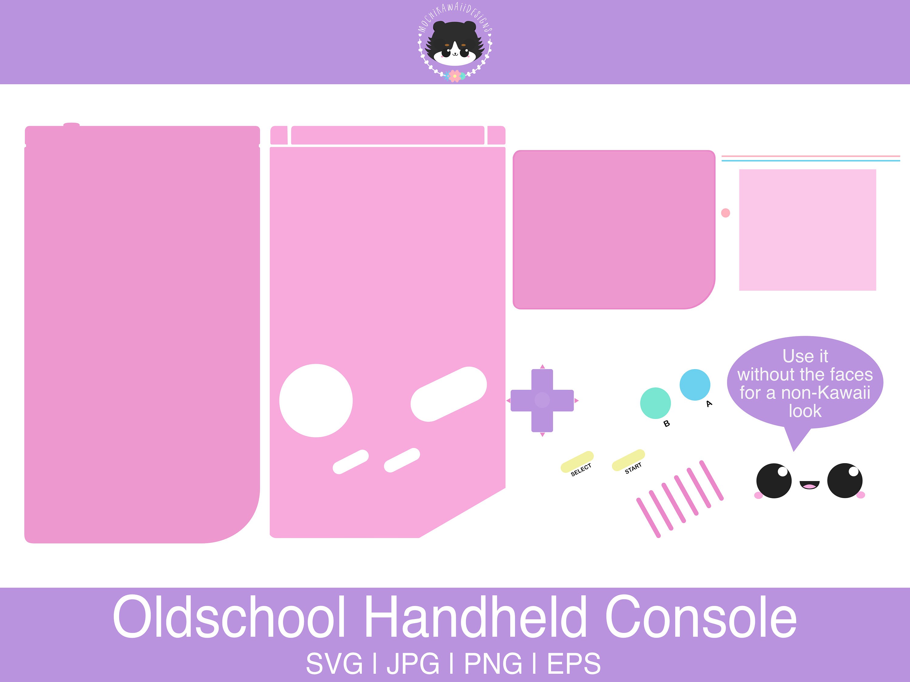 Kawaii Oldschool Handheld Console SVG - Layered for Easy Use | Retro ...