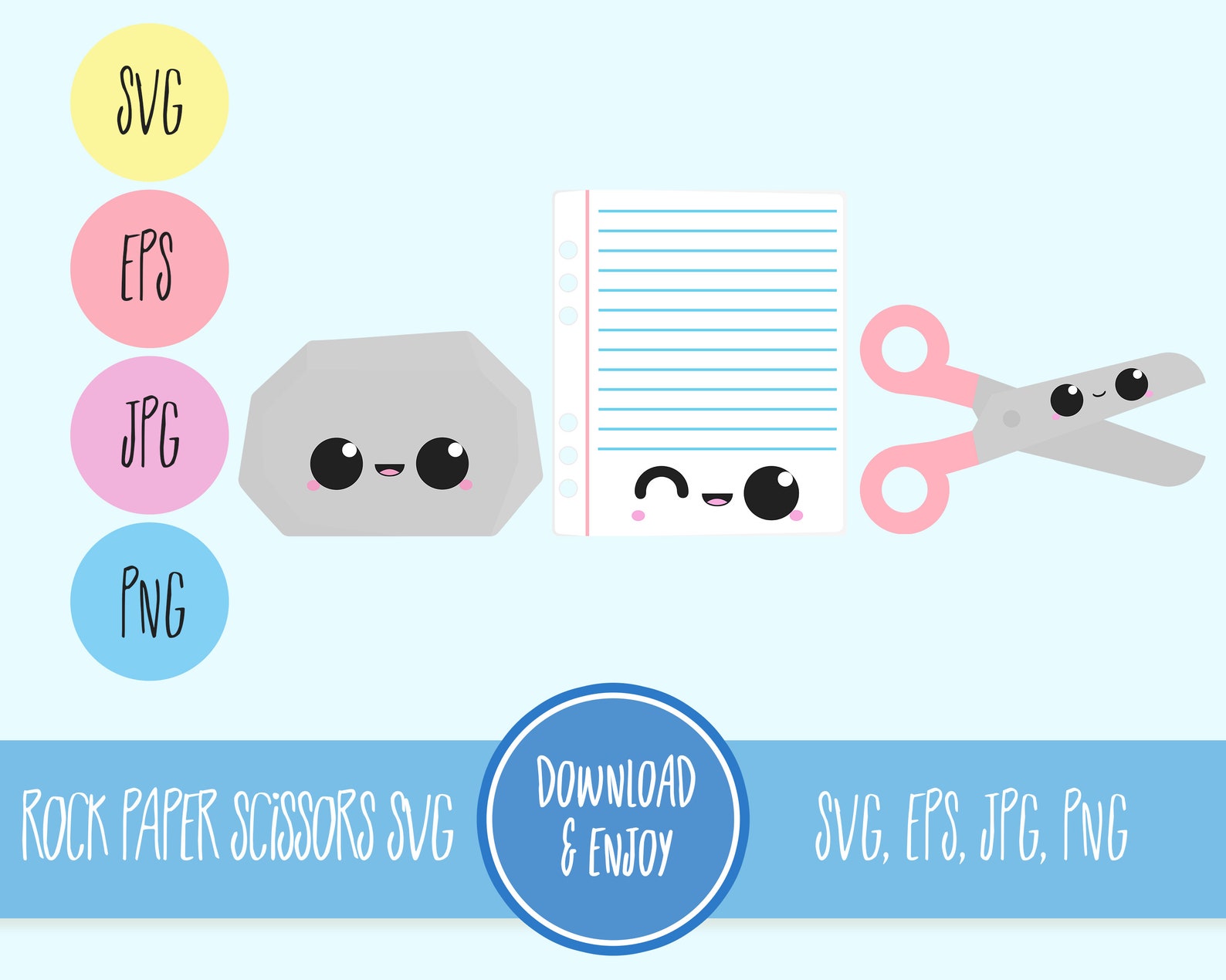 Rock Paper Scissors SVG | 3 SVG Files- Layered for Easy Use | Svg, Eps ...