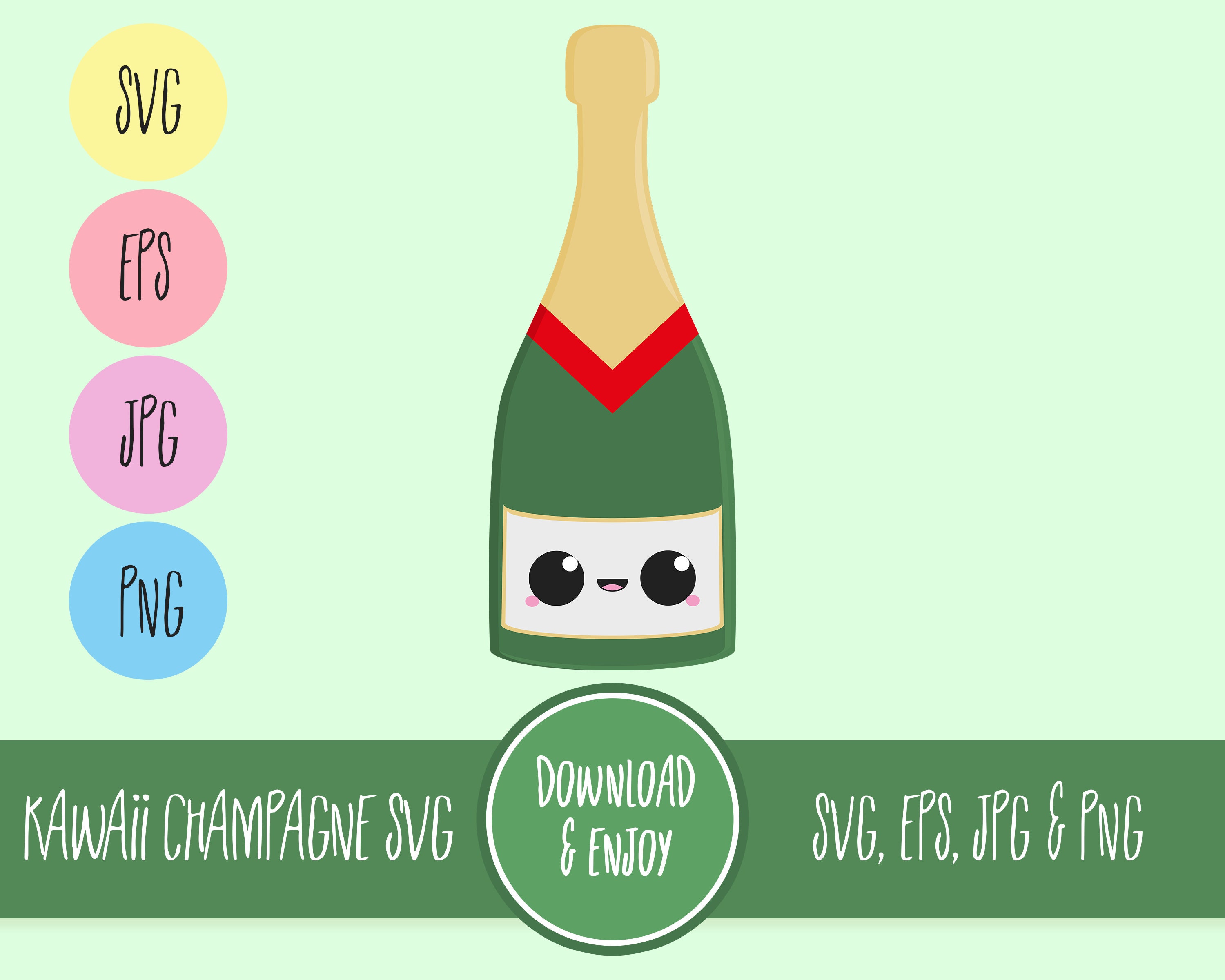 Champagne Bottle SVG | Champagne SVG - Layered for Easy Use | Svg, Eps ...