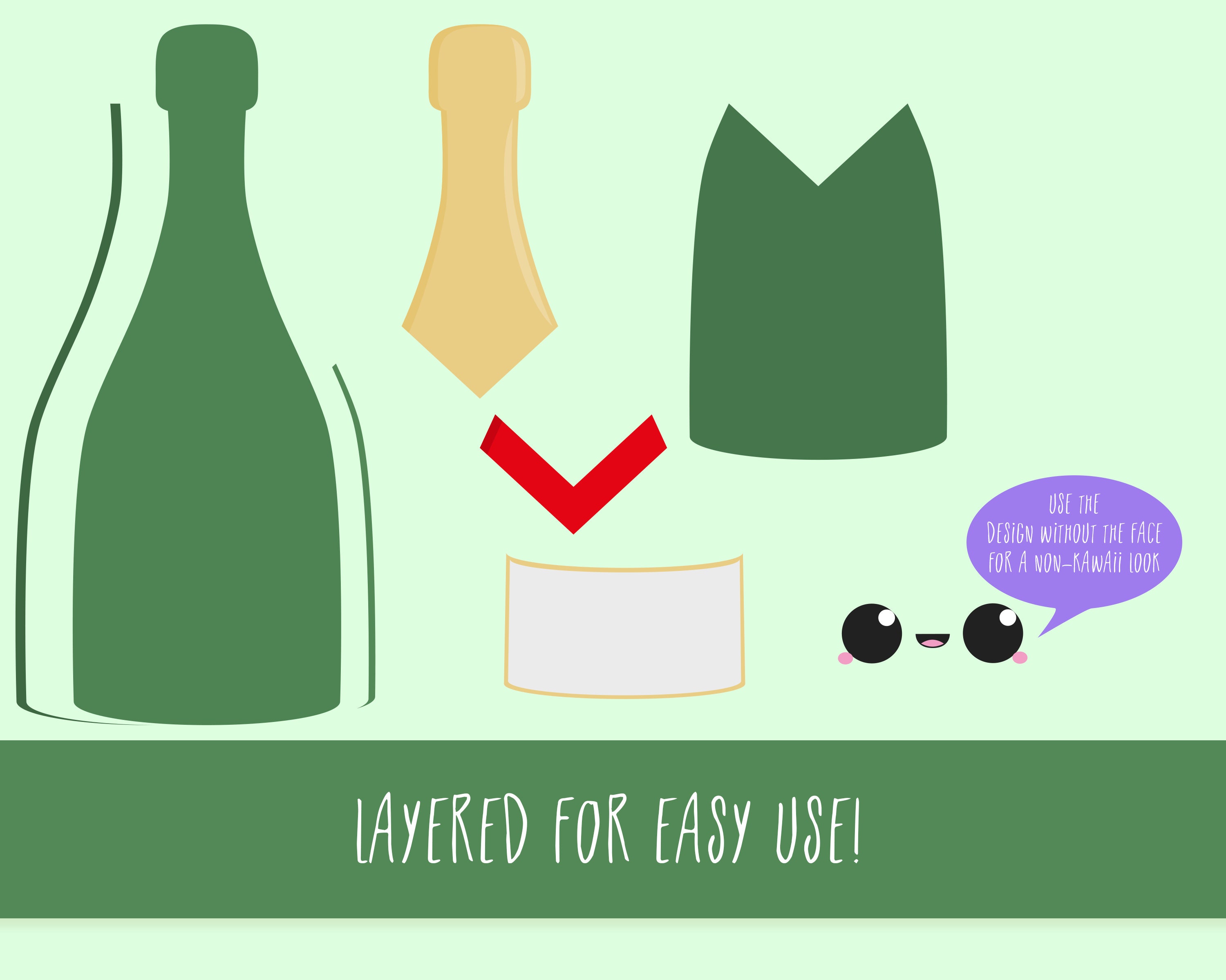 Champagne SVG Bundle | Champagne SVG - Layered for Easy Use | Svg, Eps ...