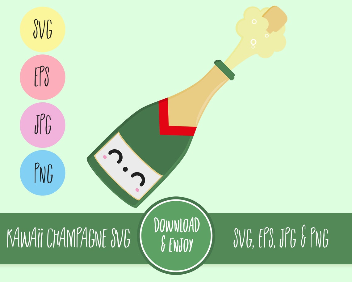 Champagne Bottle SVG Champagne SVG Layered for Easy Use Svg, Eps, Jpg ...
