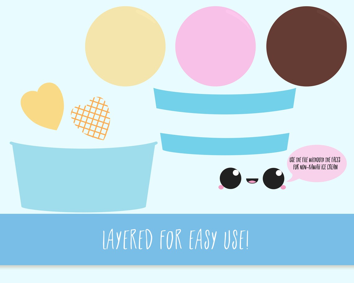 Ice Cream in a Cup SVG Ice Cream SVG layered for easy use | Etsy