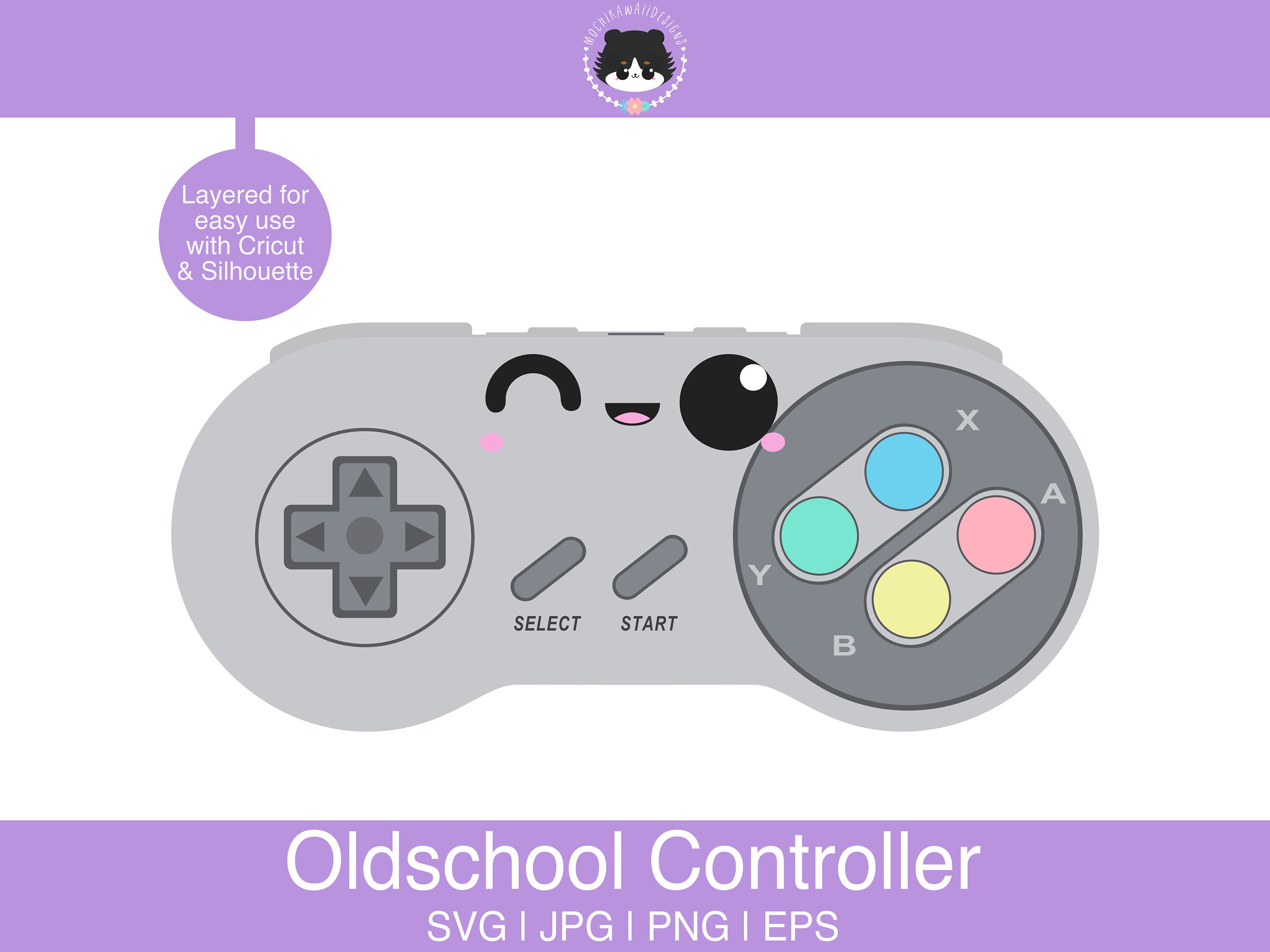 Kawaii Oldschool Controller SVG Layered for Easy Use Cute Gaming Svg ...