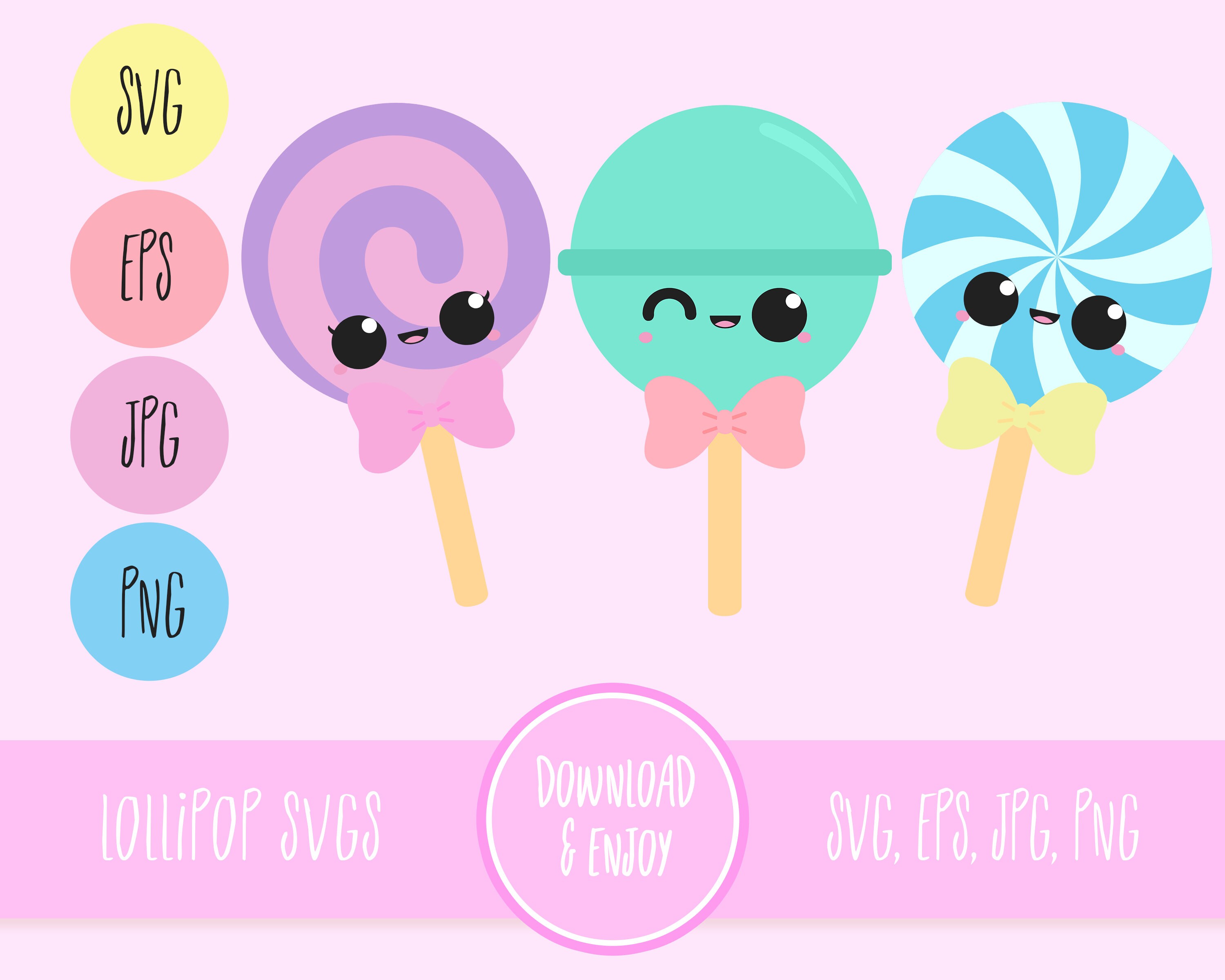 Lollipop SVG Bundle Candy SVG Layered for Easy Use Svg, Eps, Jpg, Png ...