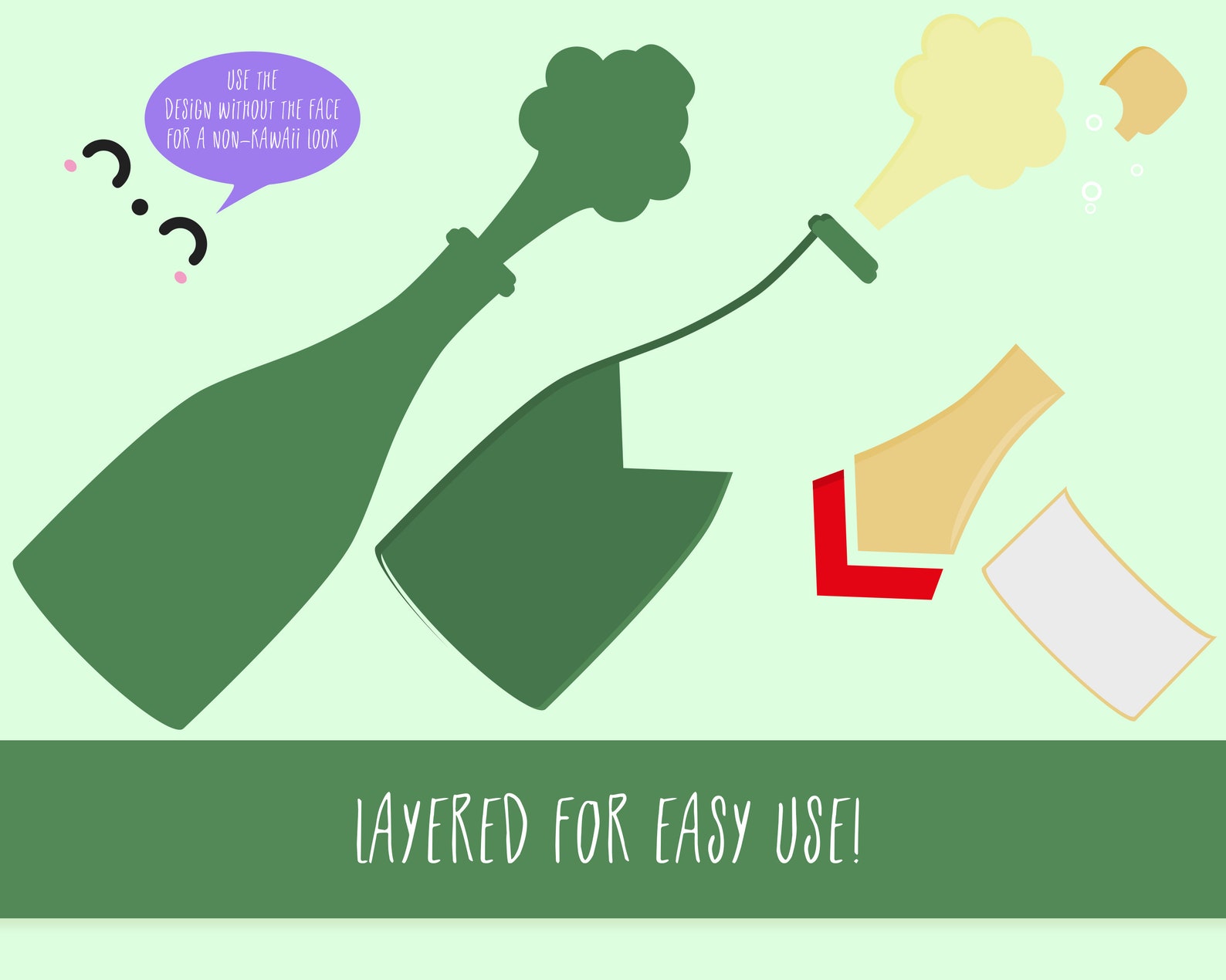 Champagne Bottle SVG | Champagne SVG - Layered for Easy Use | Svg, Eps ...