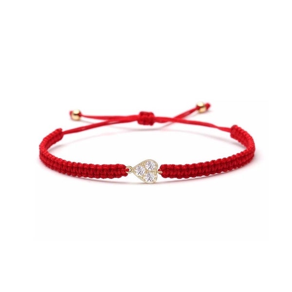 Red Heart Bracelet - Etsy