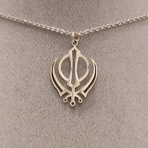 Khanda Silver Pendant Necklace - Etsy