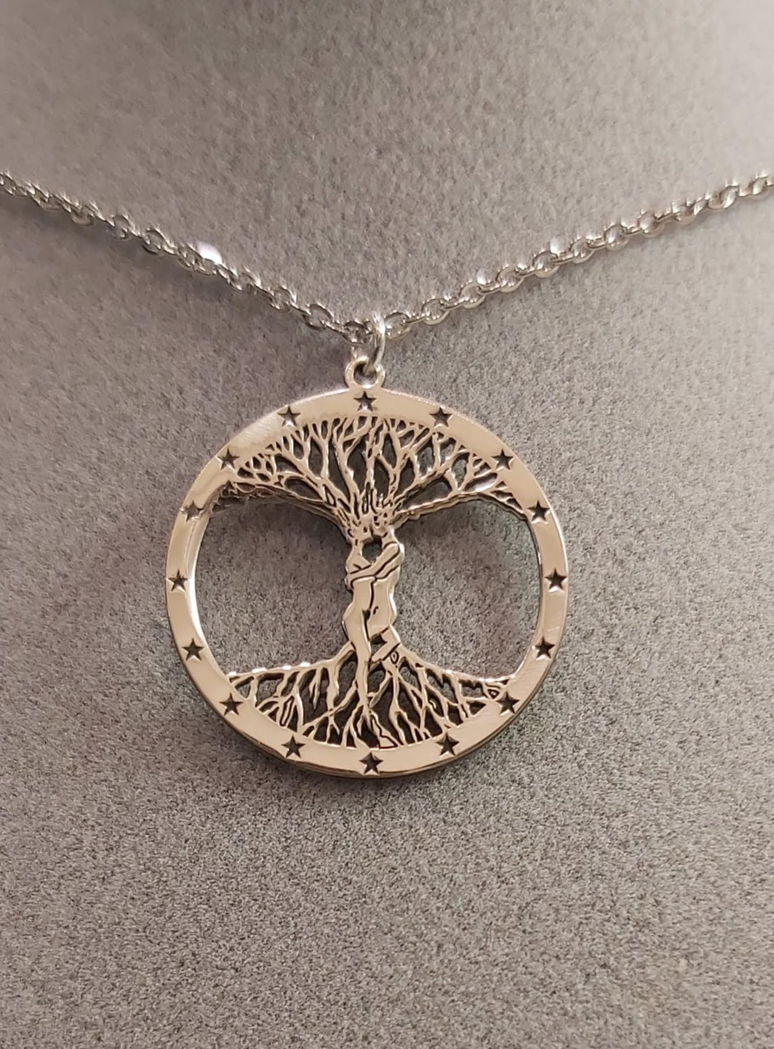 Tree of Life Pendant Necklace Couple Silver | Etsy