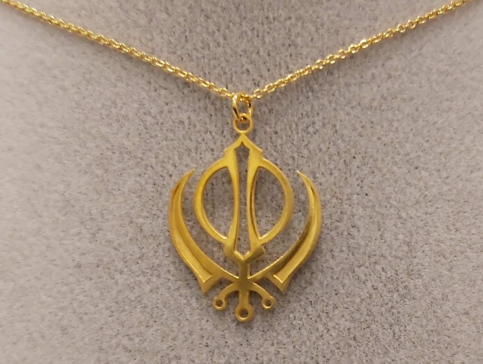 Khanda Silver Pendant Necklace - Etsy