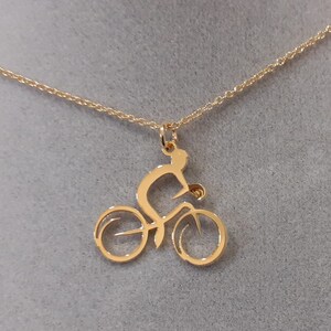 Silver Bicycle Pendant Necklace - Etsy