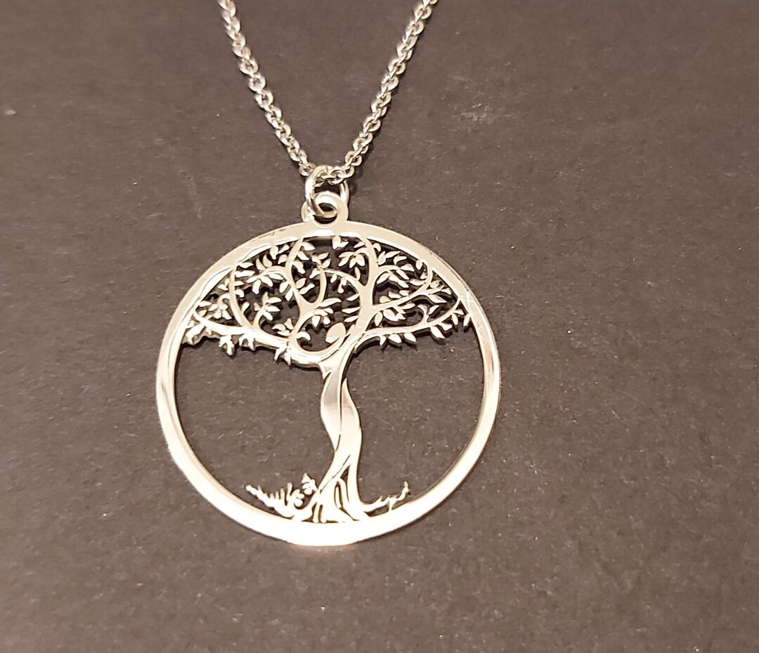 Tree of Life Pendant Necklace Woman Silver - Etsy