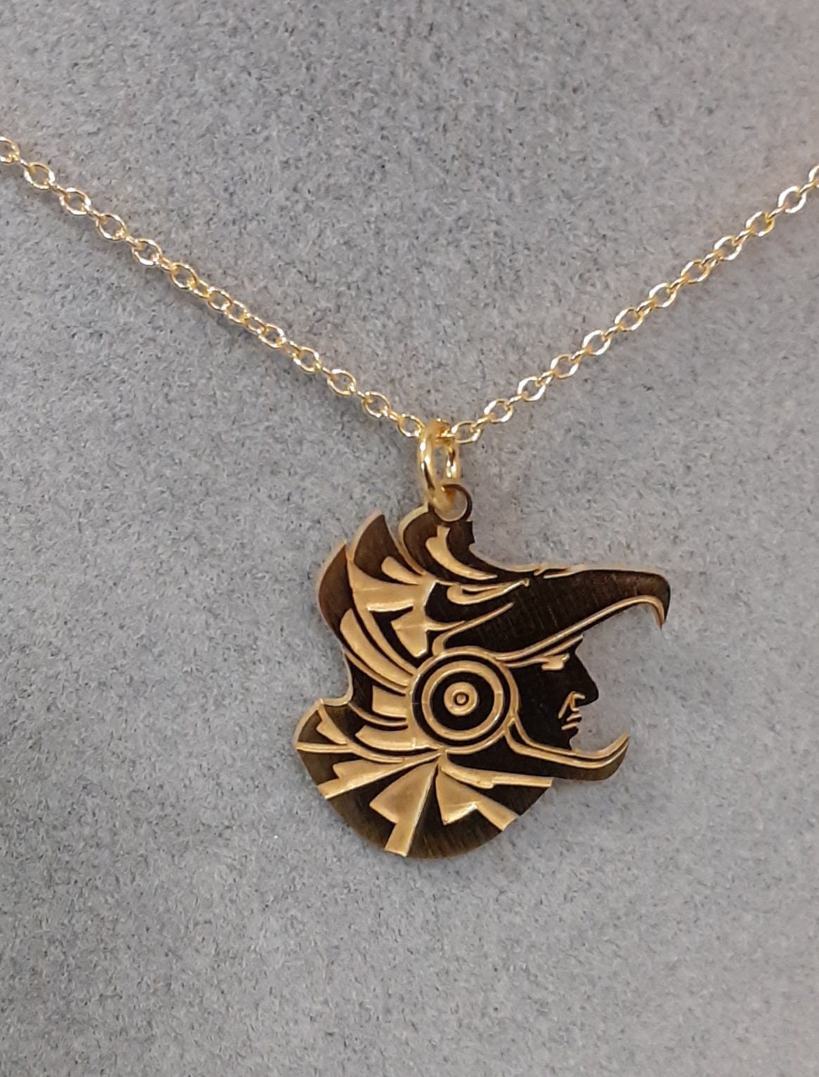 Aztec Eagle Warrior Silver Pendant Necklace - Etsy