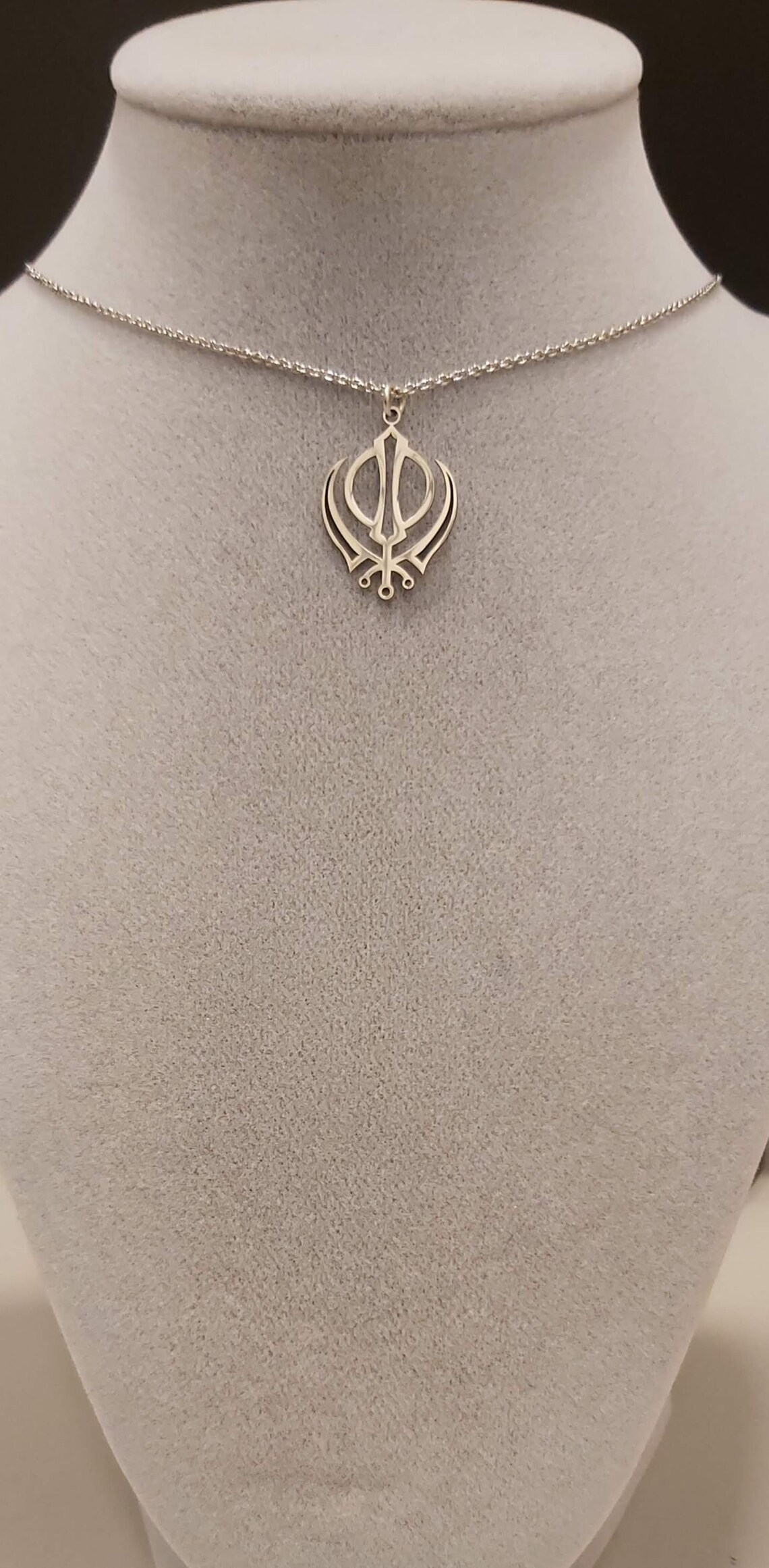 Khanda Silver Pendant Necklace - Etsy