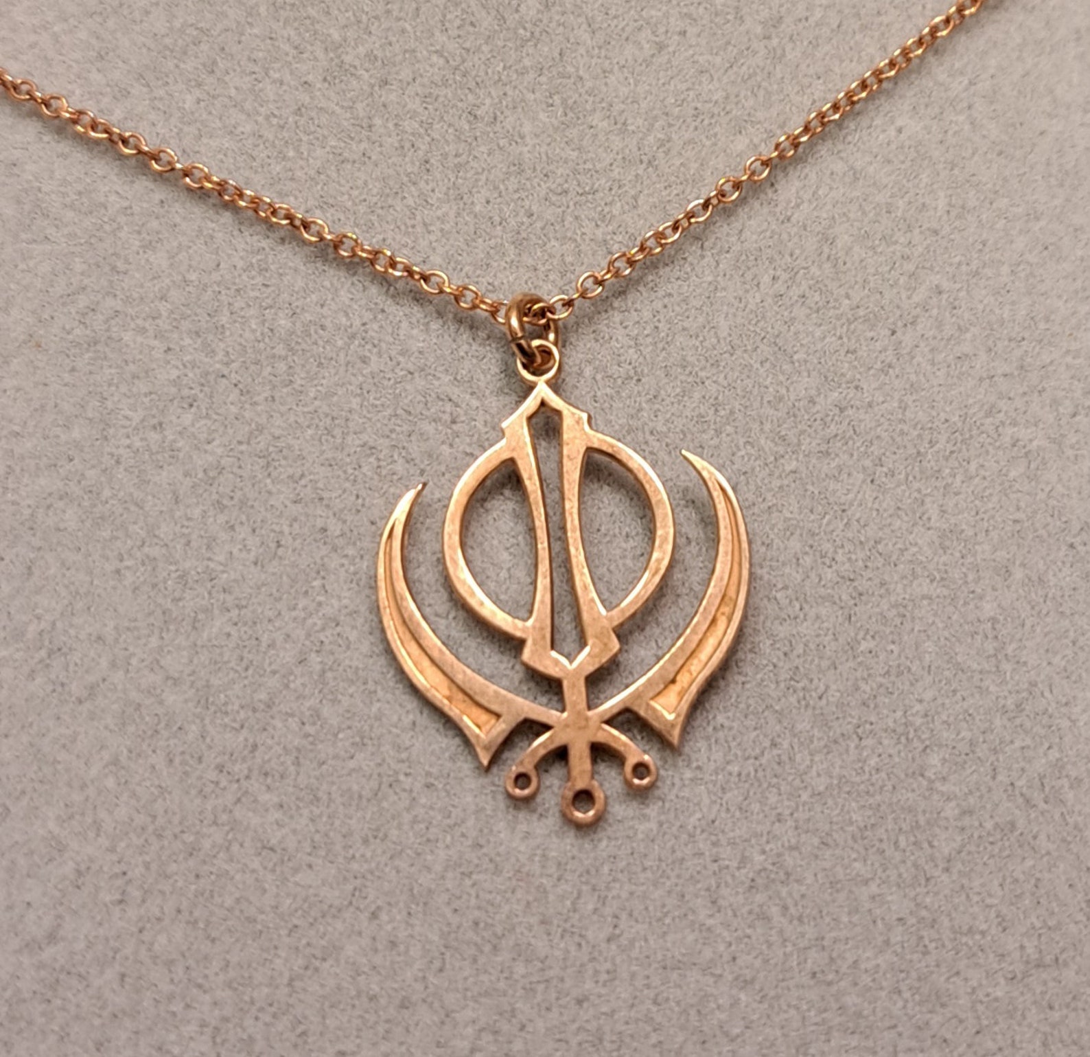 Khanda Silver Pendant Necklace - Etsy
