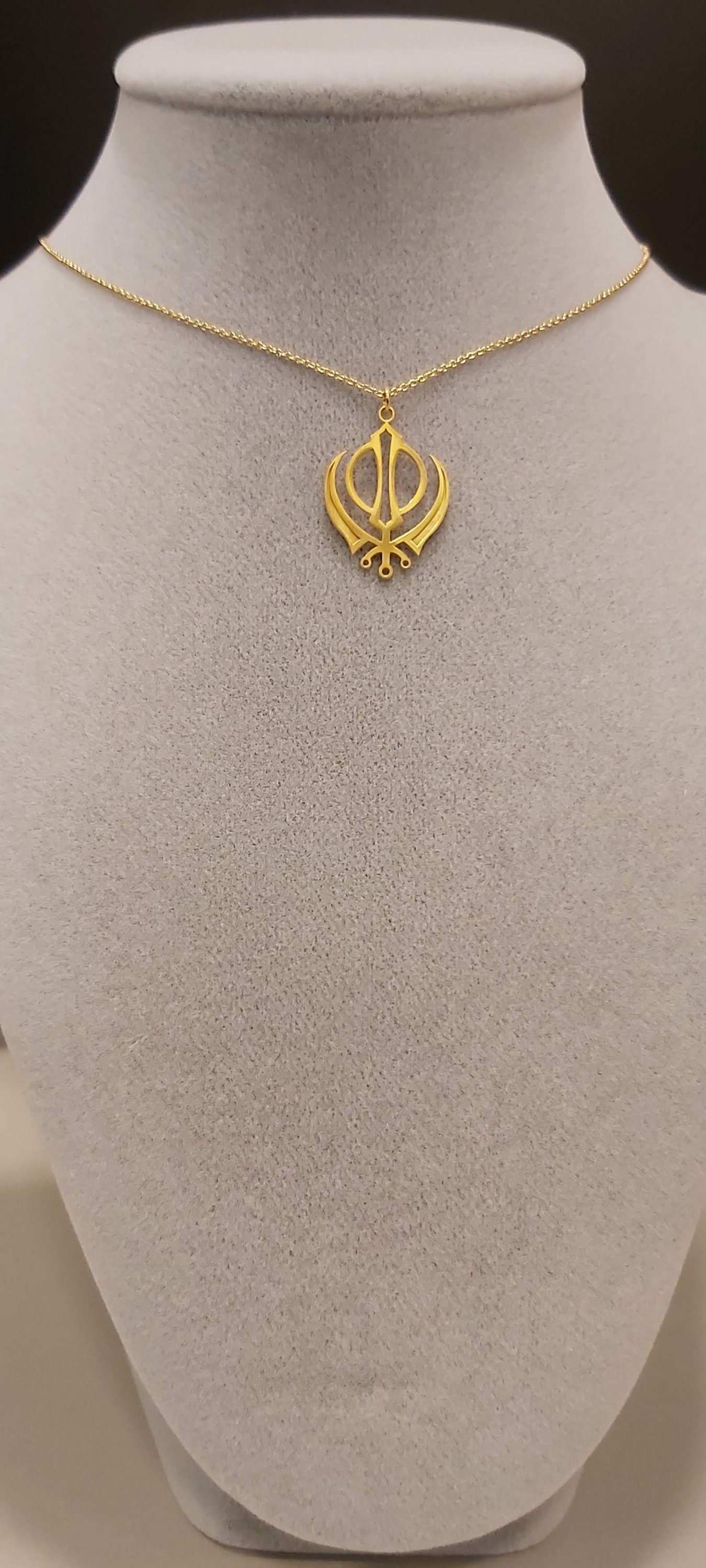 Khanda Silver Pendant Necklace - Etsy