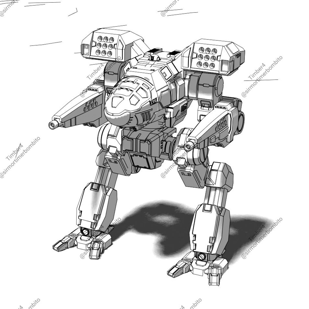Timberwolf / Timber 4 SMB Alternate Battletech Mechwarrior Miniature - Etsy
