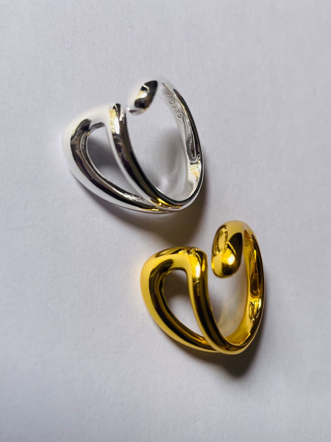 Chunky Gold Rings for Women, Stackable Adjustable Open Gold Ring, Gold ...