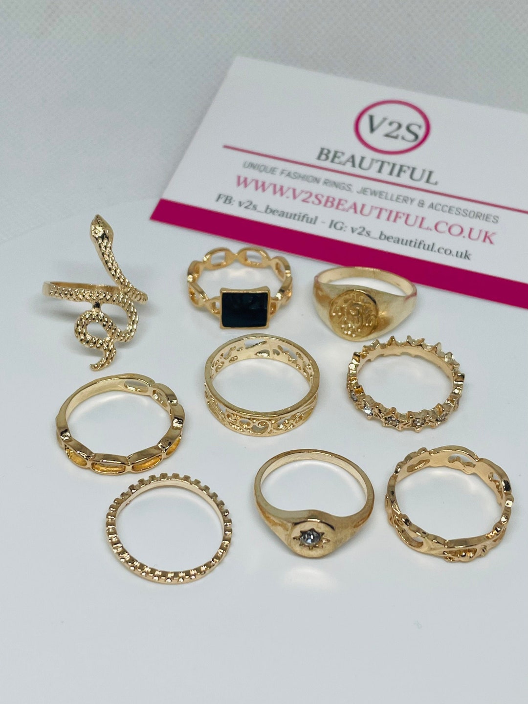 Minimalist Gold Ring Set for Women Indie Rings Chunky Gold - Etsy