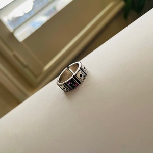 Playing Card Ring, Adjustable 925 Sterling Silver Ring Unisex Playing ...