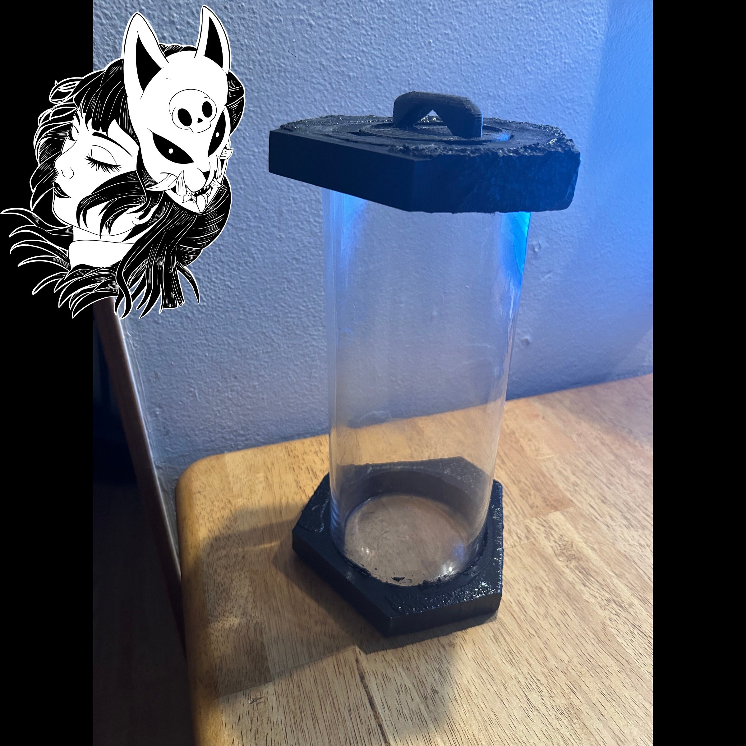 Horizontal Glass Terrarium- 3D Printed Lock Vent Lock- 12 Length, 6.5 ...