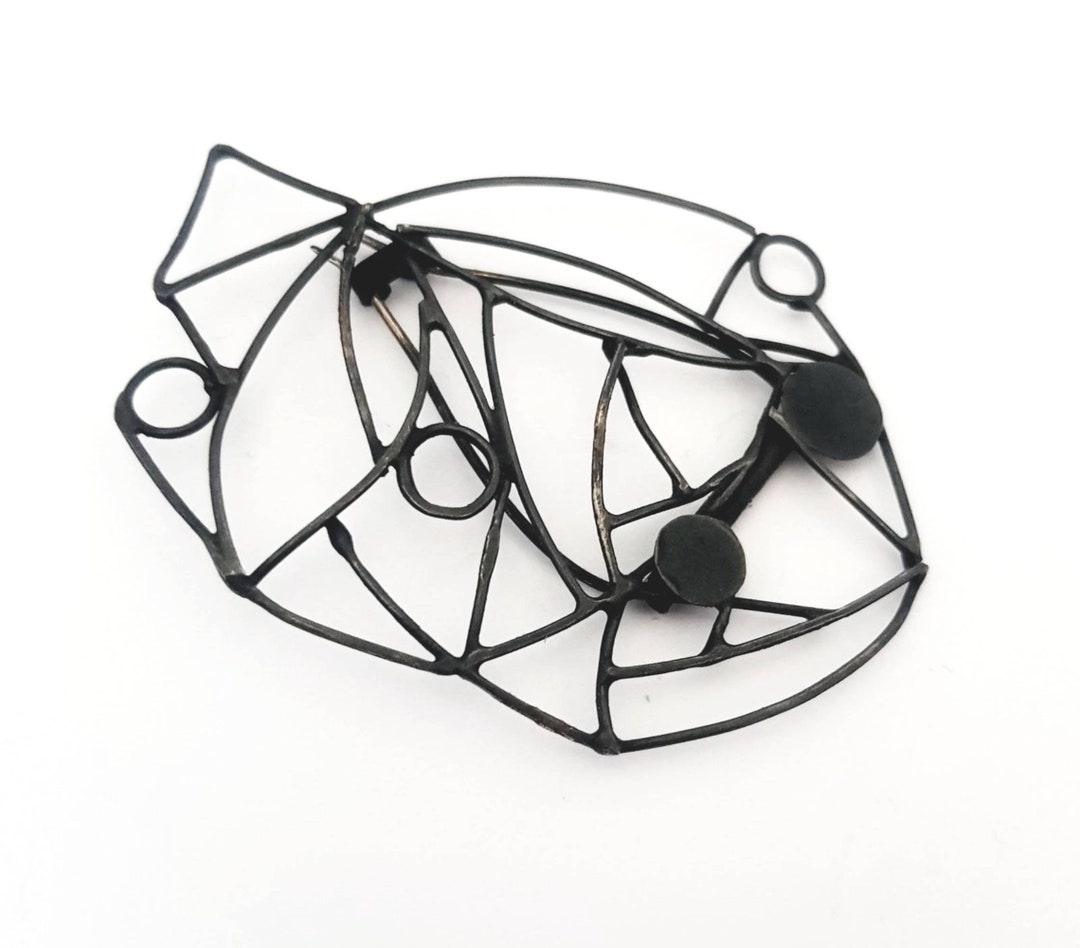 Handmade Silver Wire Brooch Fish, Art Jewelry, Author's Design ...