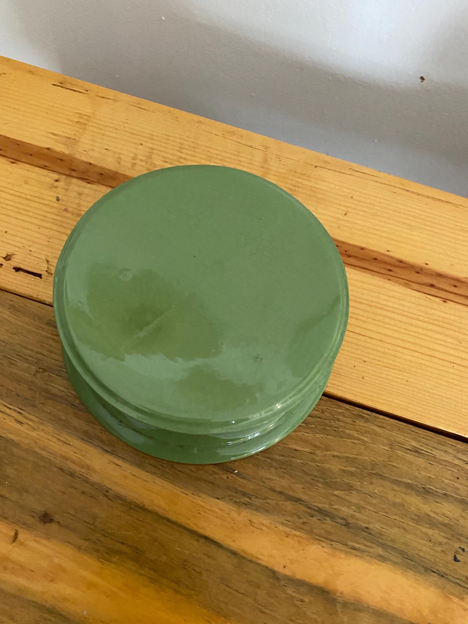 Green Vintage Edgewood Bowl and Pedestal - Etsy