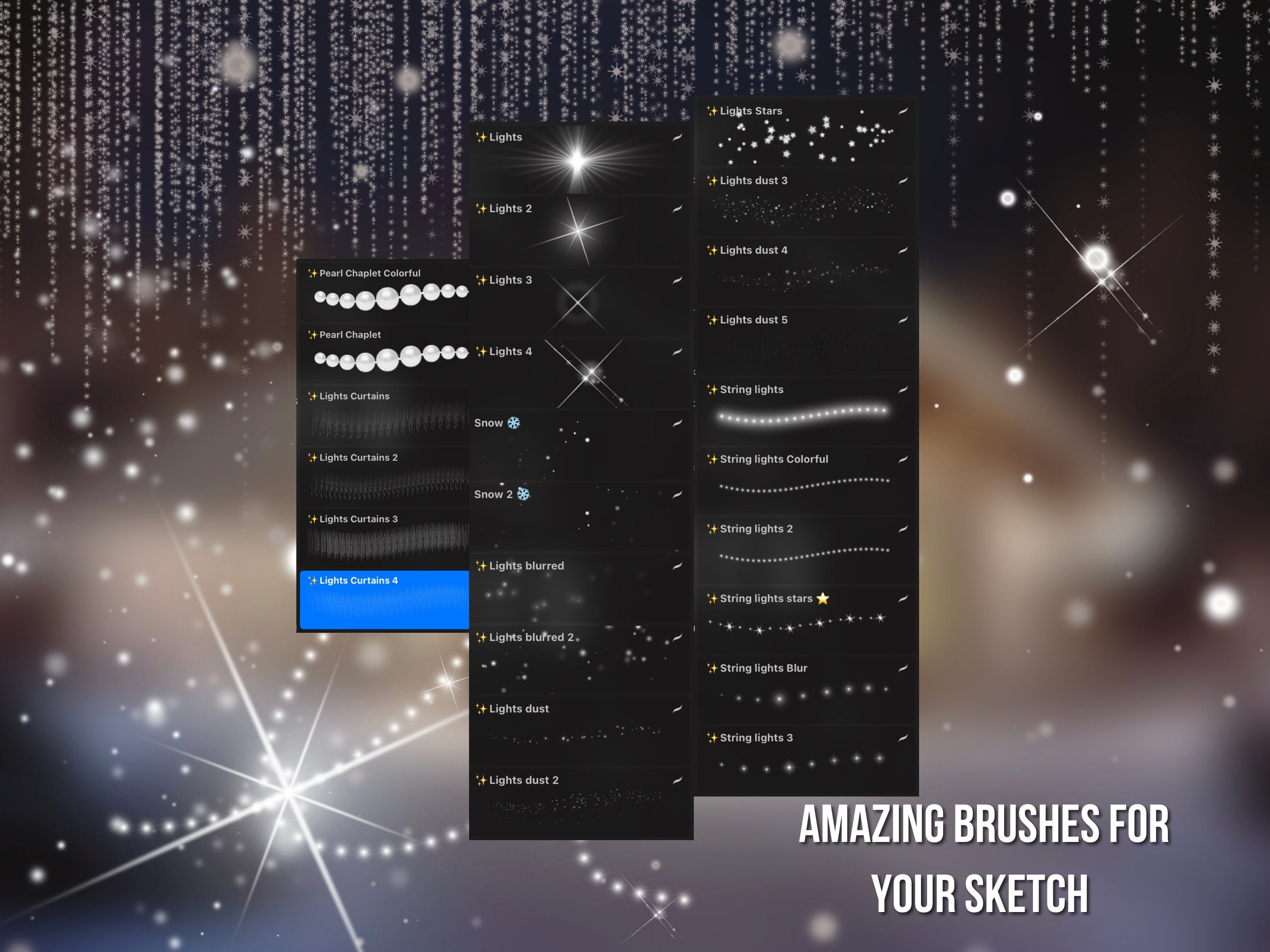Procreate Magical Lights Brushes: Christmas, Glitter, Bokeh (digital Download) - Etsy