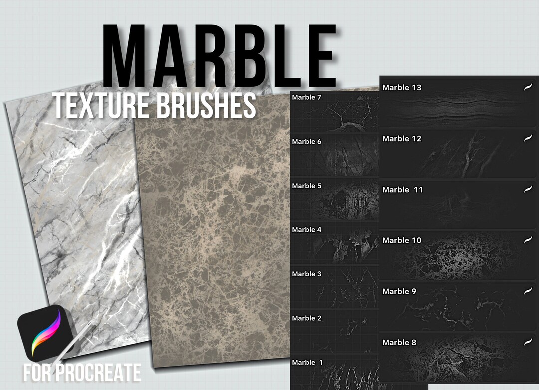 Procreate Marble Texture, Marble Brushset for Procreate, Marble Stone ...