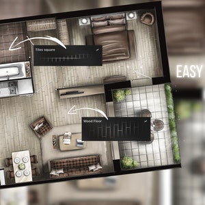 14 Interior Pattern Brushes for Procreate, Interior Sketch Brushset ...